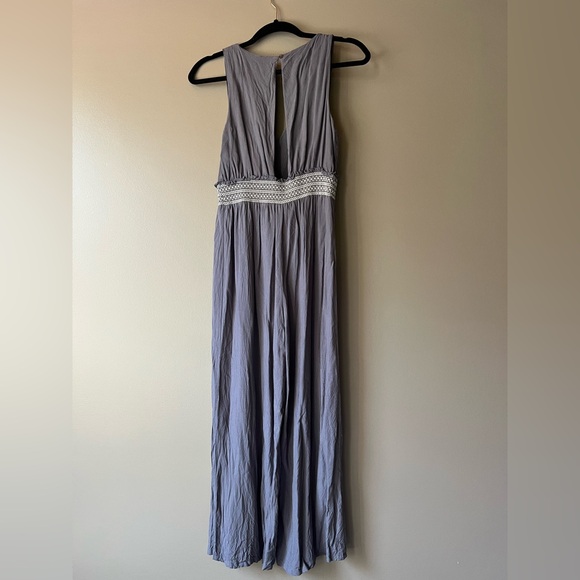 Pants & Jumpsuits | Elegant Slate Blue Sleeveless Jumpsuit | Poshmark